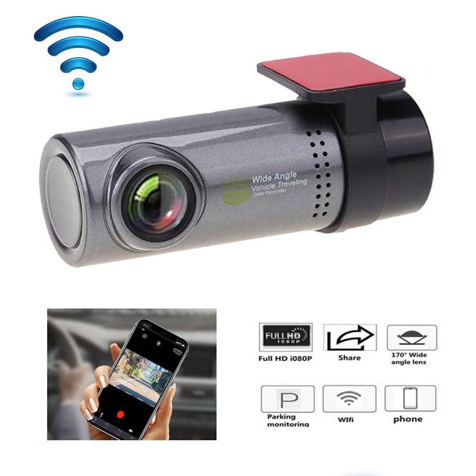 Camera Auto DVR WiFi Full HD 30fps Night Vision Unghi De Filmare 140 ...