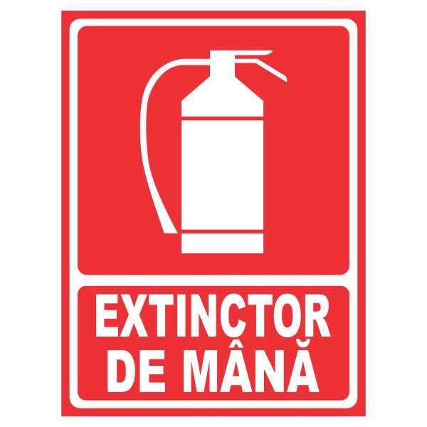 Indicator autocolant - Extinctor de mana, 20x26 cm - eMAG.ro