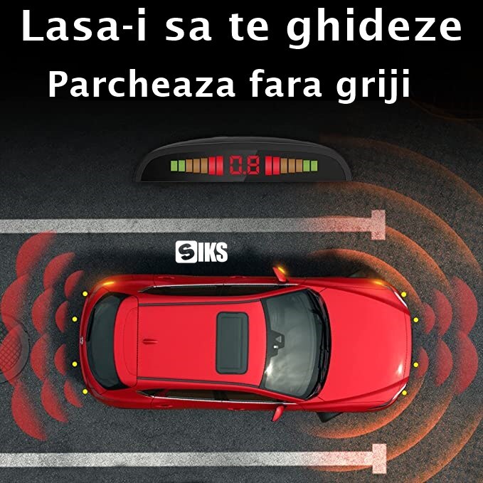 Kit Senzori De Parcare Auto Ultrasonici Cu Display Led SIKS, 4 ...