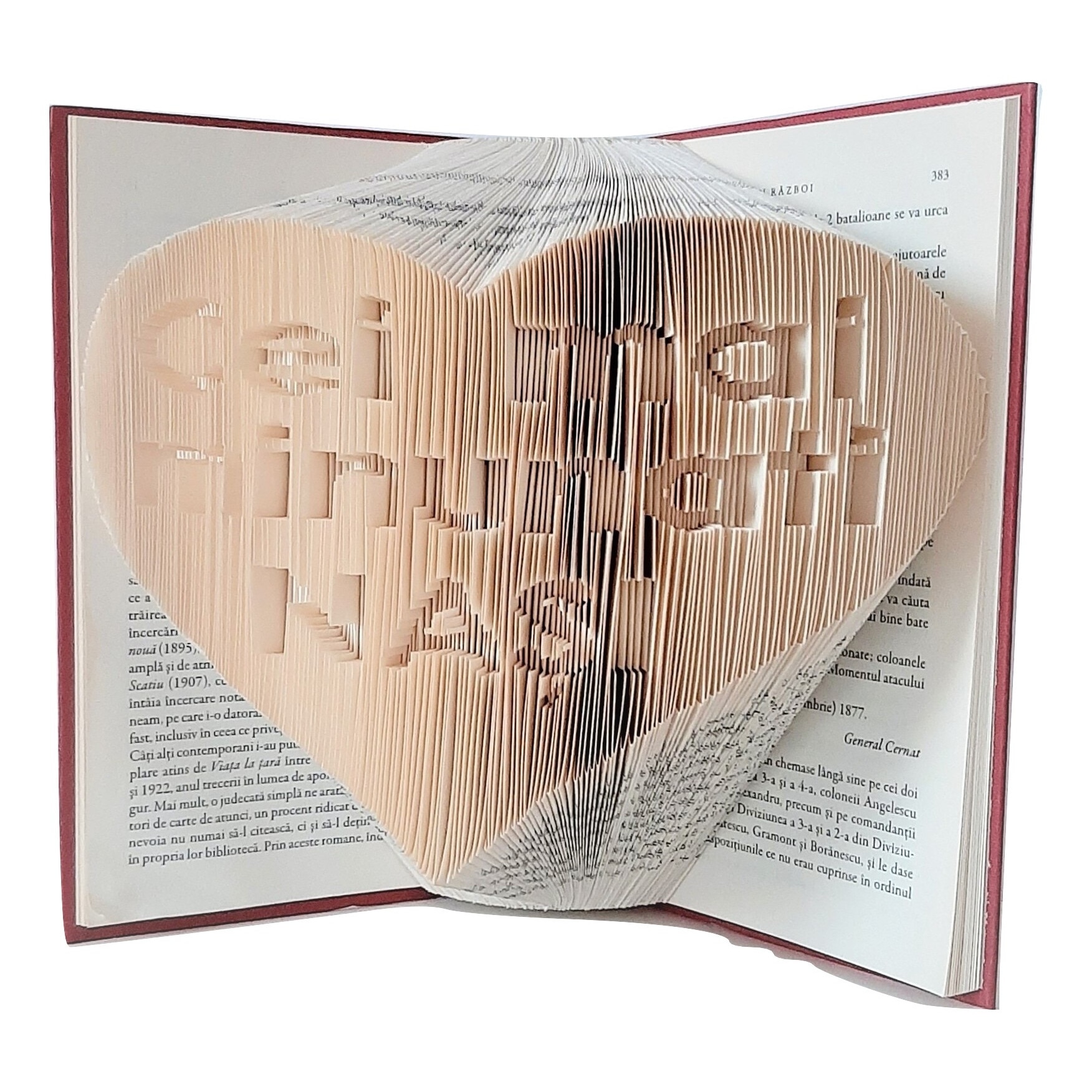 Carte Sculptata - Inima Cei mai minunati NASI, visinie,20x15cm - eMAG.ro