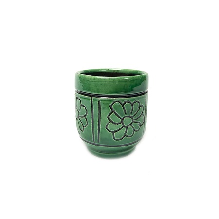 Paharel din ceramica verde de Corund, model 4445, 50 ml H 55 mm Ø 45 mm ...