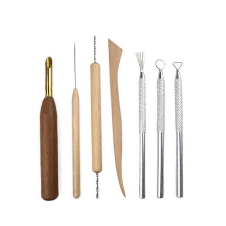 Set 7 instrumente prelucrare si finisare pentru ceramica si modelaj ...