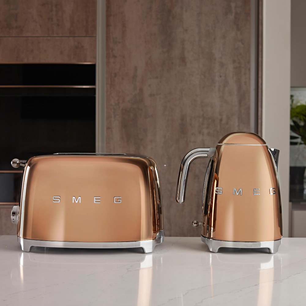 Тостер Smeg TSF01RGEU, 50's Style, 950 W, 2 филии, 6 нива на препичане ...