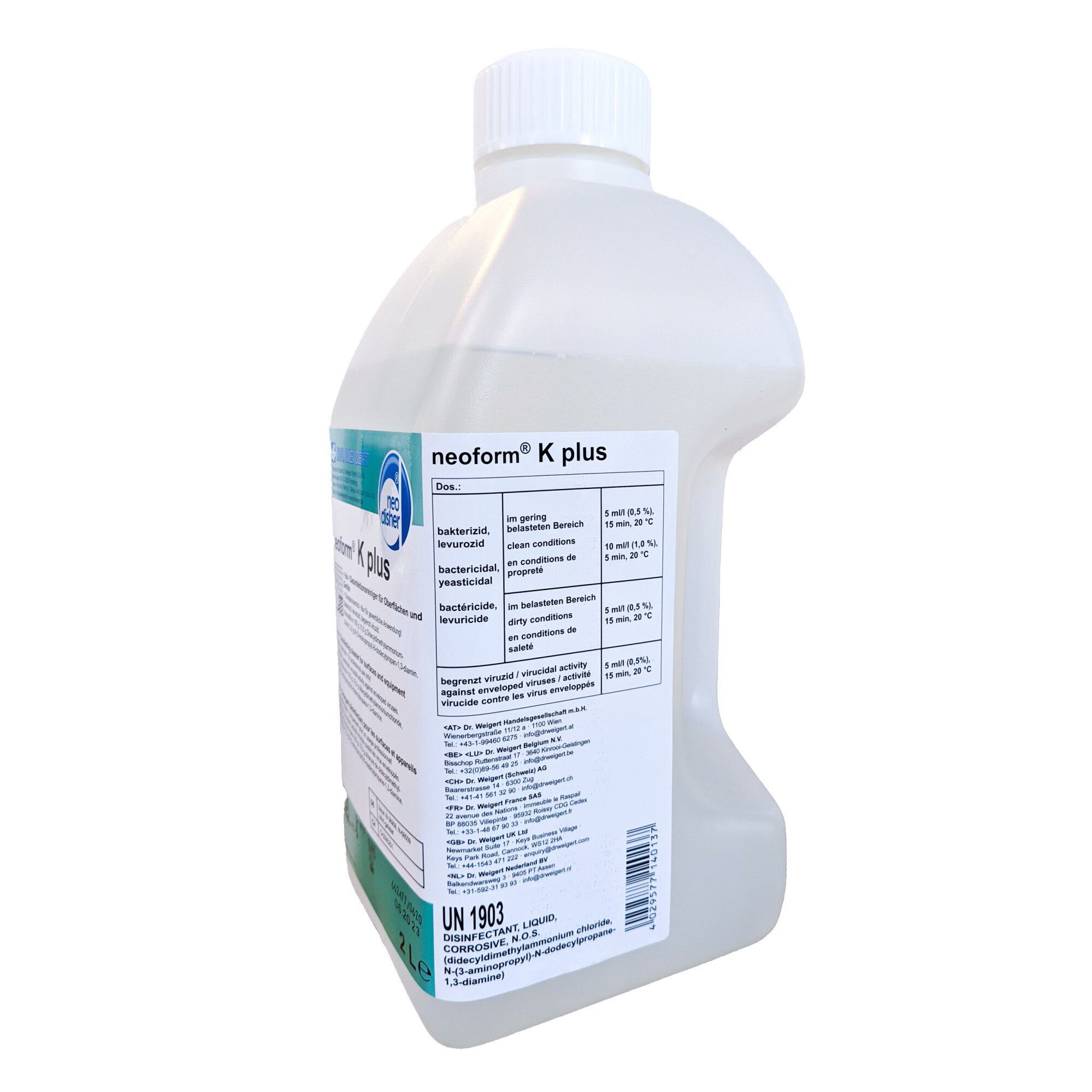 Dezinfectant universal pentru suprafete Neoform K Plus, 2 L - eMAG.ro