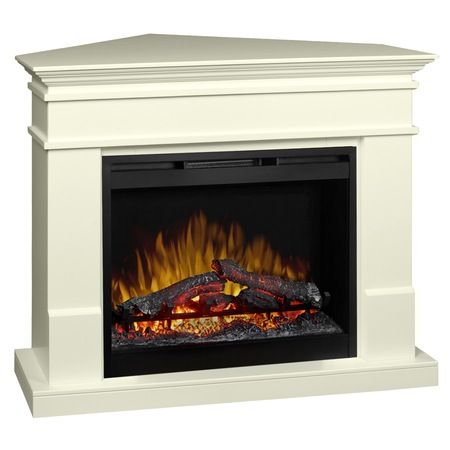 Semineu Dimplex Lisabona Deluxe Vanilie drept/colt - cu focar electric ...