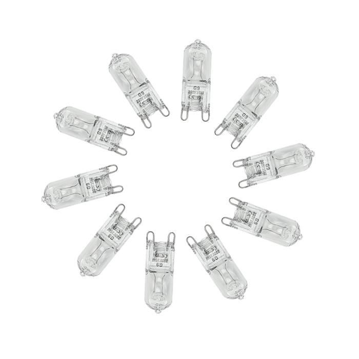 Set 10 becuri halogen, G9, 25W, AC 230V, Alb - eMAG.ro