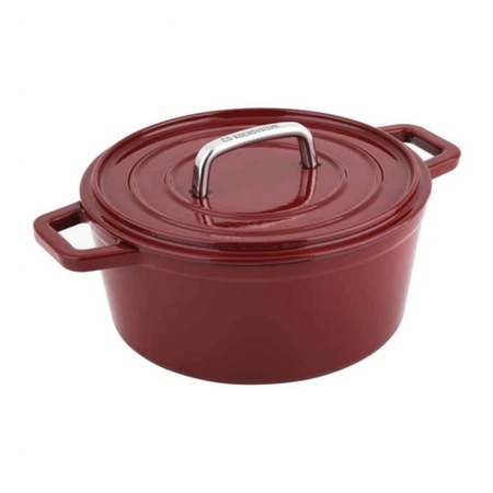 Готварска тенджера Cs Alpen Red, емайлиран чугун, 24x11 см Alpen - eMAG.bg