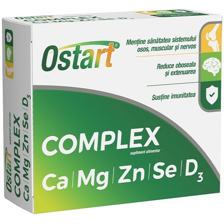 Ostart Complex Ca+Mg+Zn+Se+D3, 20 comprimate, Fiterman - eMAG.ro
