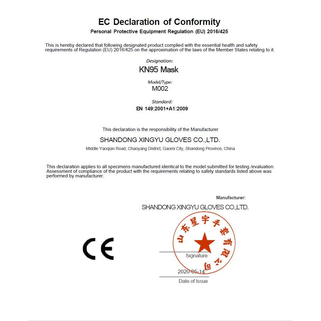 Set 5 bucati Masca de protectie, FFP 2, KN 95, N 95, 5 straturi, BFE ≥ ...