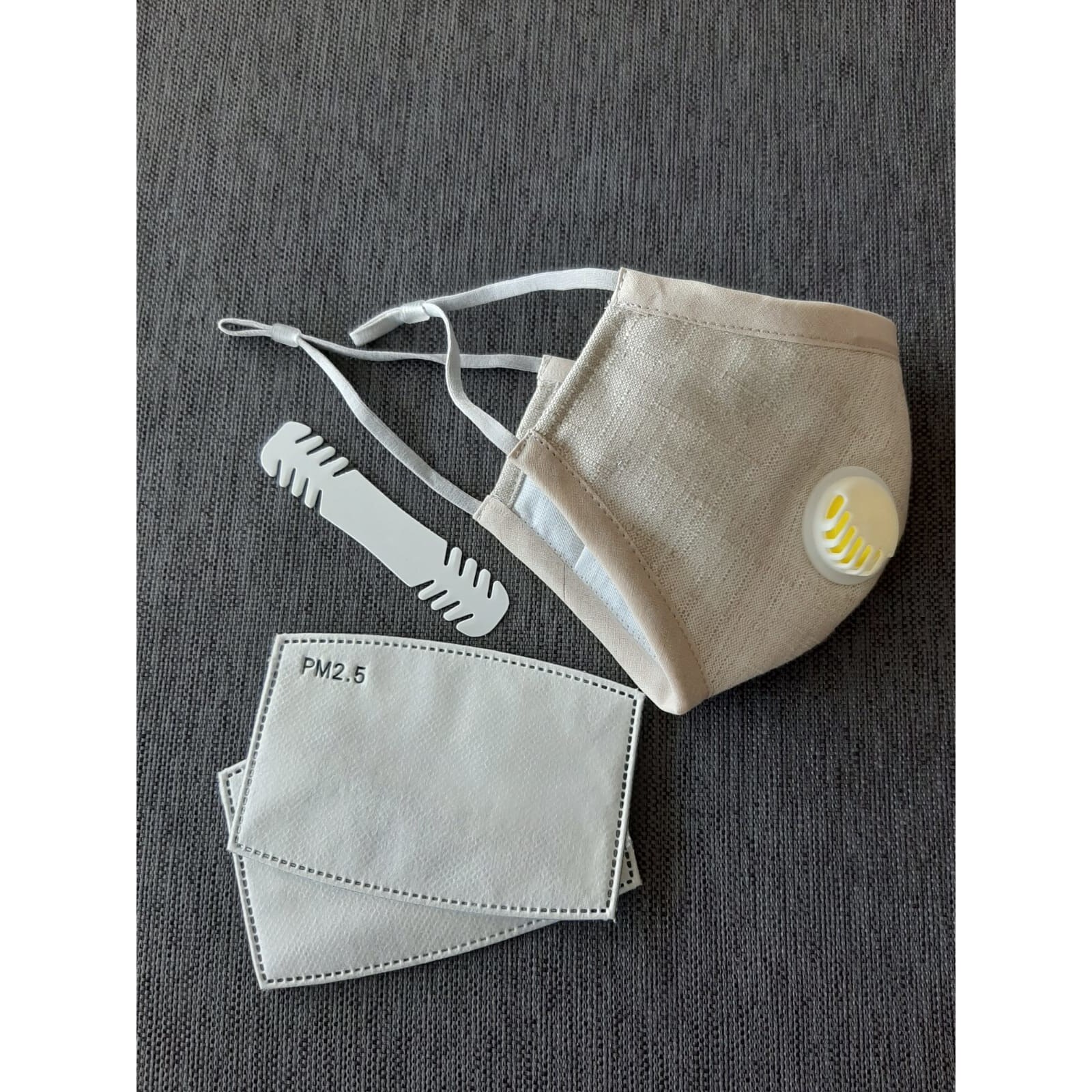 Masca protectie premium cu valva, 2 filtre carbon PM2.5, plus prindere ...