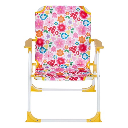 Scaunel pliabil Bibilel, de plaja, model floral, Roz, BBL1684 - eMAG.ro