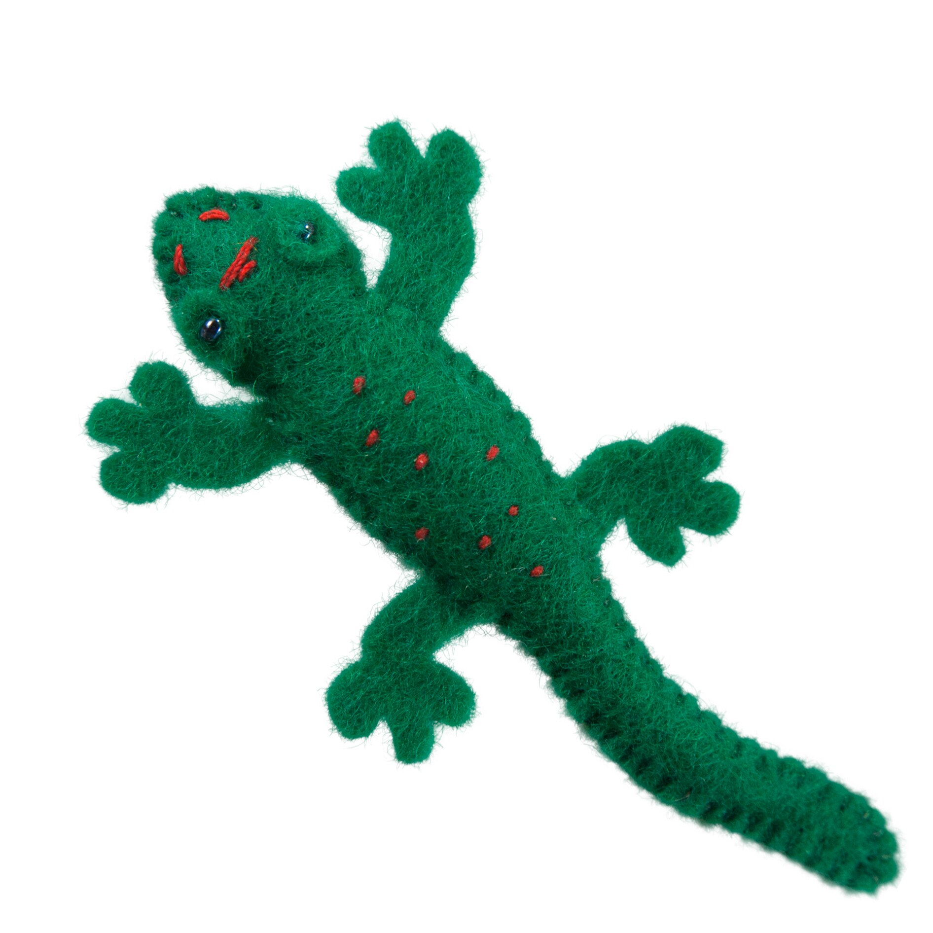 Figurina Gecko, Fetru, Verde, 8x4x1 cm - eMAG.ro