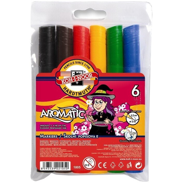 Set 6 carioci colorate Koh-I-Noor jumbo - eMAG.ro