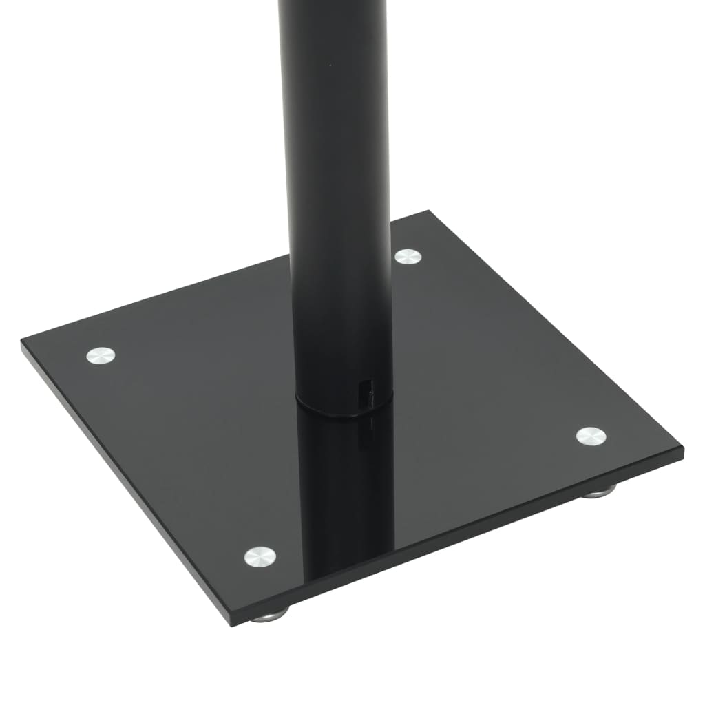 Set 2 Suporturile pentru boxe, vidaXL, Sticla, Negru, 25 x 25 x 58 cm ...