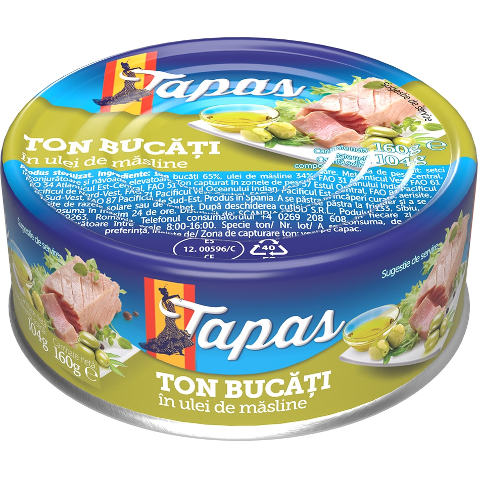 Tonhal olívaolajban Tapas, 160g - eMAG.hu