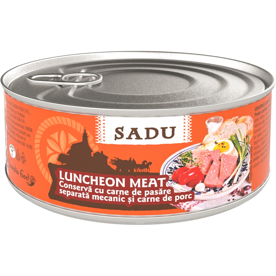 Carne de pasare si porc Luncheon Meat Sadu, 300g - eMAG.ro
