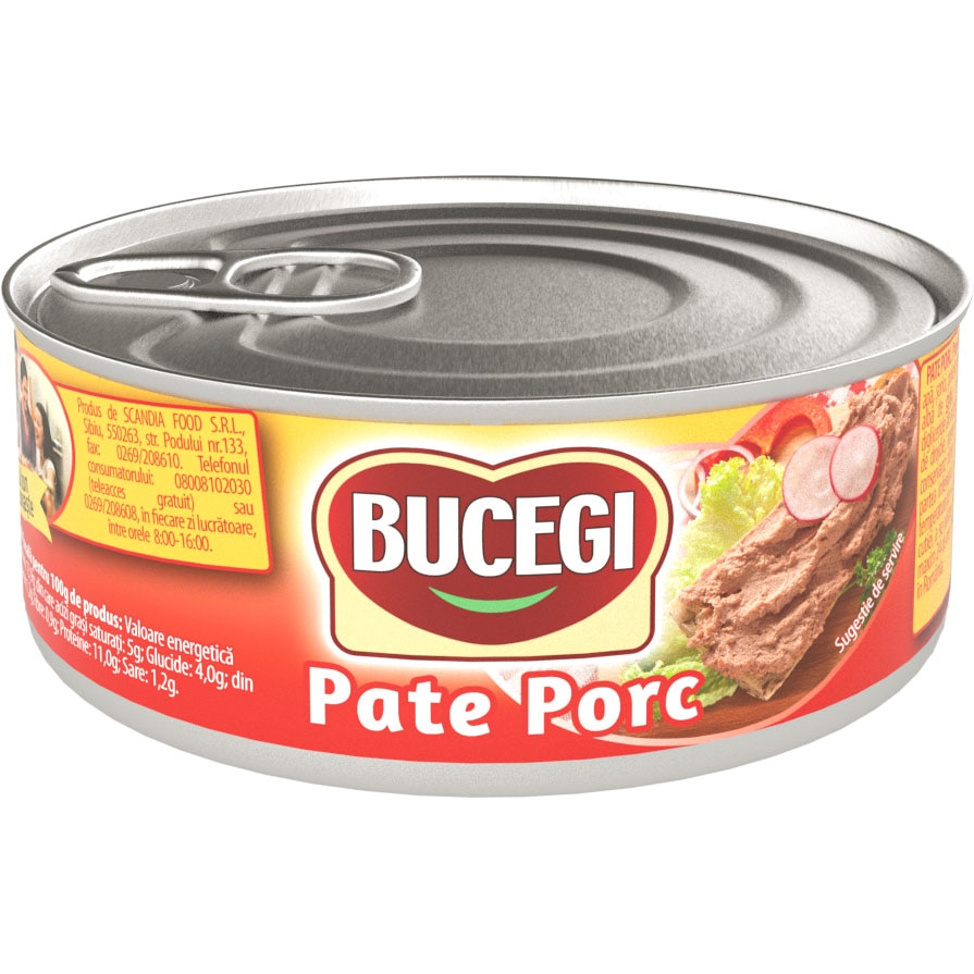 Pate de porc 45% ficat Bucegi, 120g - eMAG.ro