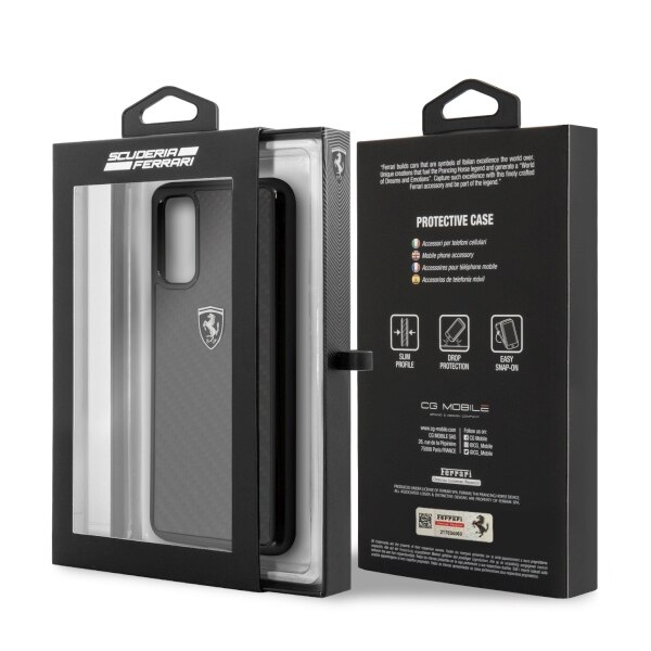 Калъф Samsung Galaxy S20 Plus Ferrari Carbon Heritage Black - eMAG.bg