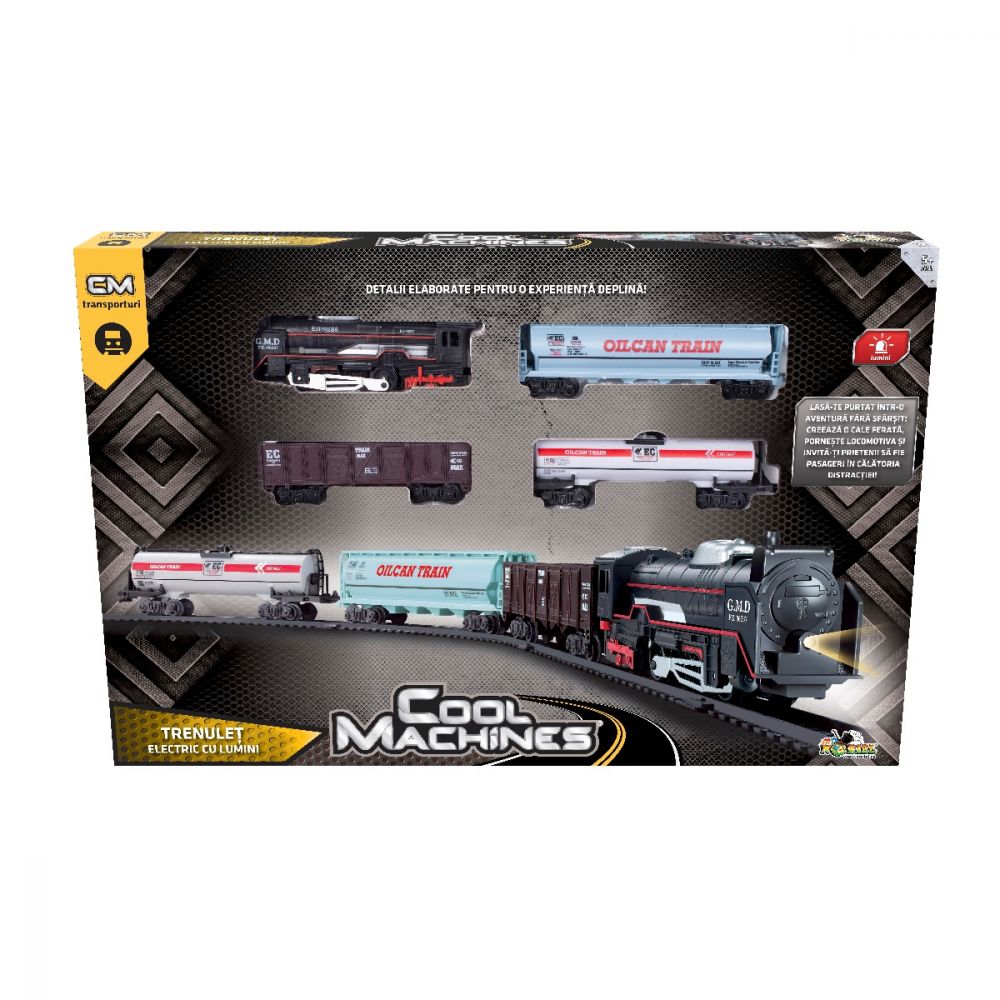 Trenulet electric cu lumini si sunete, cool machines - eMAG.ro