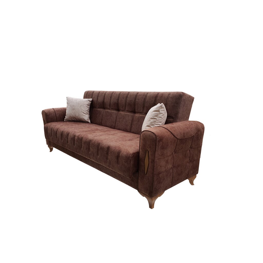 Canapea extensibila Maria, lada depozitare 220/85/80 maro - eMAG.ro