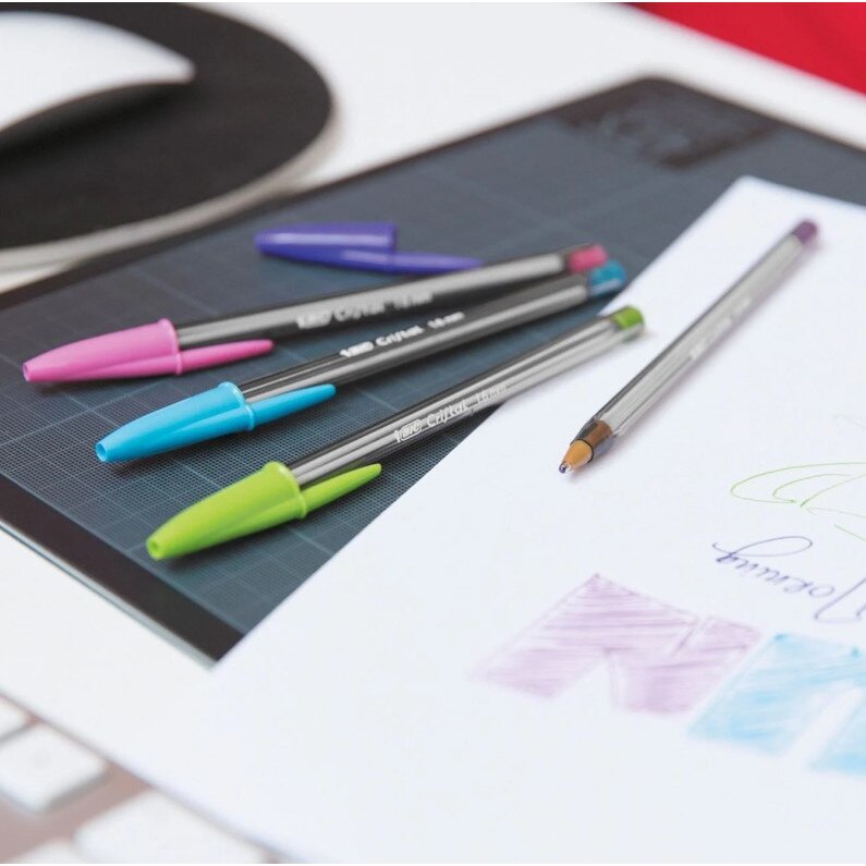 Set 4 pixuri, Bic, 4 culori diferite, cu pasta - eMAG.ro