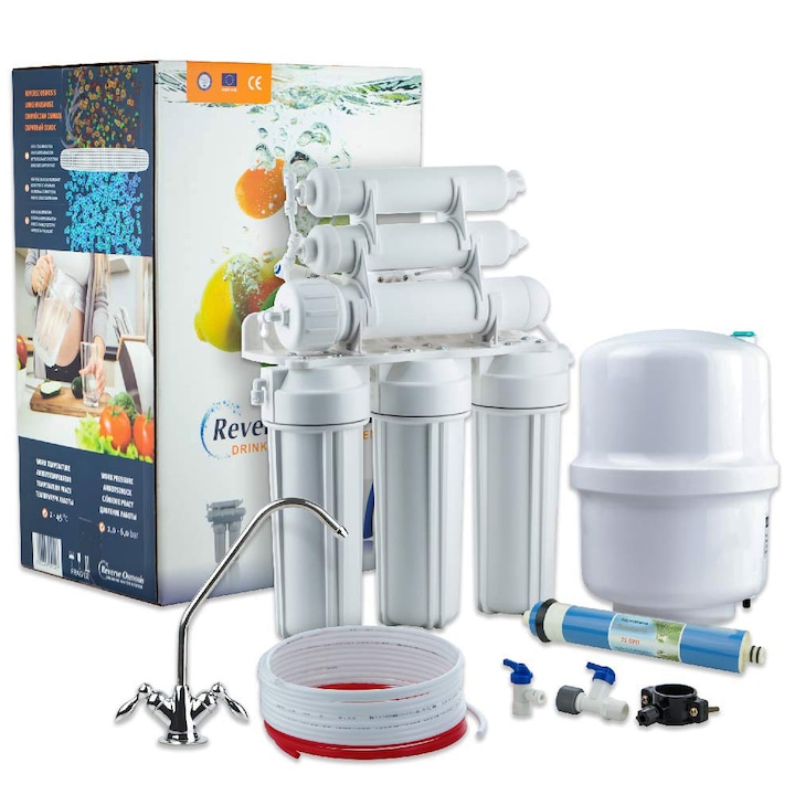 Sistem de osmoza inversa, MyWater, RO 6, Alb - eMAG.ro