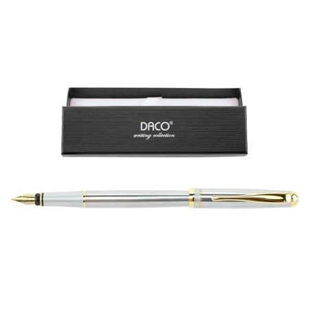 DACO Fémes toll, F típusú hegy, normál tinta, ezüst/arany színű - eMAG.hu