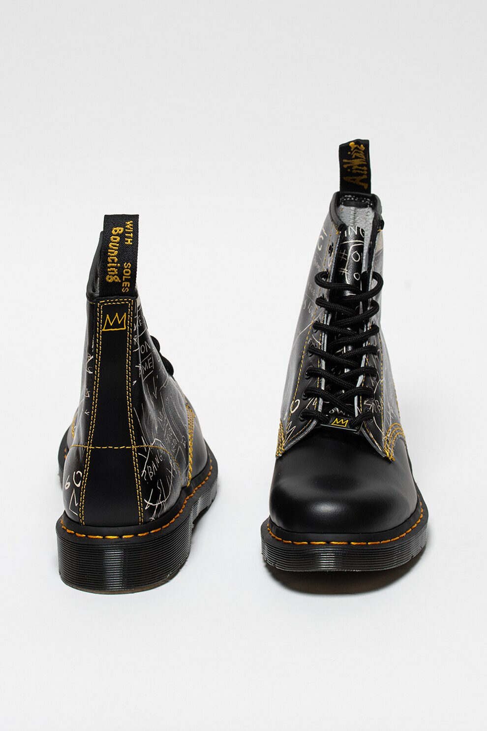 Dr. Martens, Ghete unisex de piele Basquiat - eMAG.ro