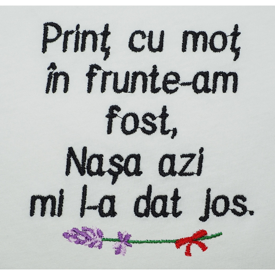 Body bebe, LWS, bumbac organic, brodat, alb, pentru aniversare 1 an ...