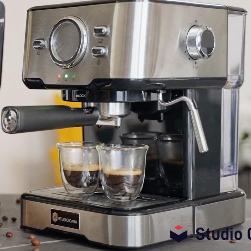 Espressor manual cu pompa Studio Casa Duette Espresso & Cappuccino, 850 ...