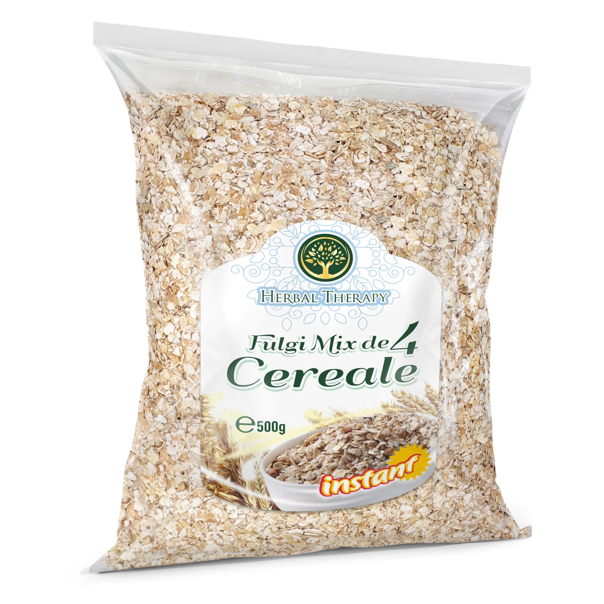 Fulgi Mix de 4 Cereale, 500g, Herbal Therapy - eMAG.ro