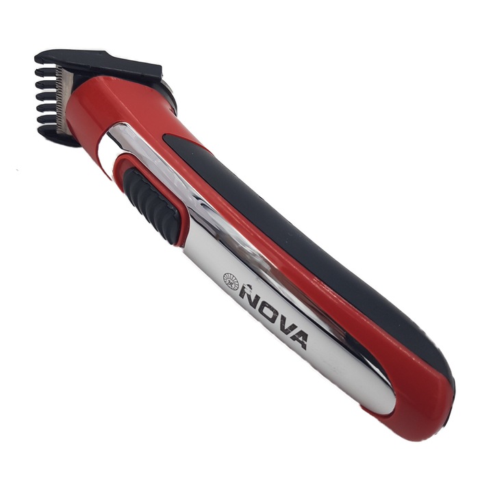 Masina tuns barba si contur reincarcabila fara fir Nova 8607, rosu ...