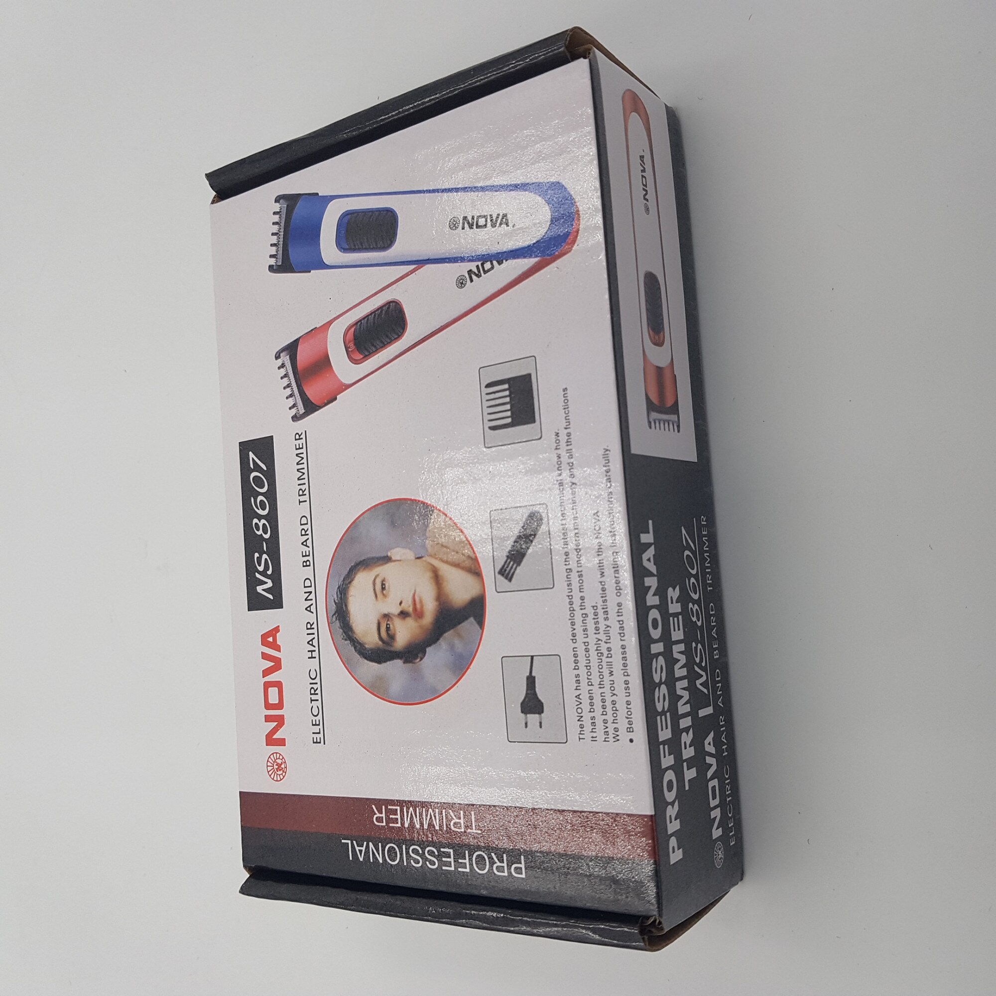 Masina tuns barba si contur reincarcabila fara fir Nova 8607, rosu ...