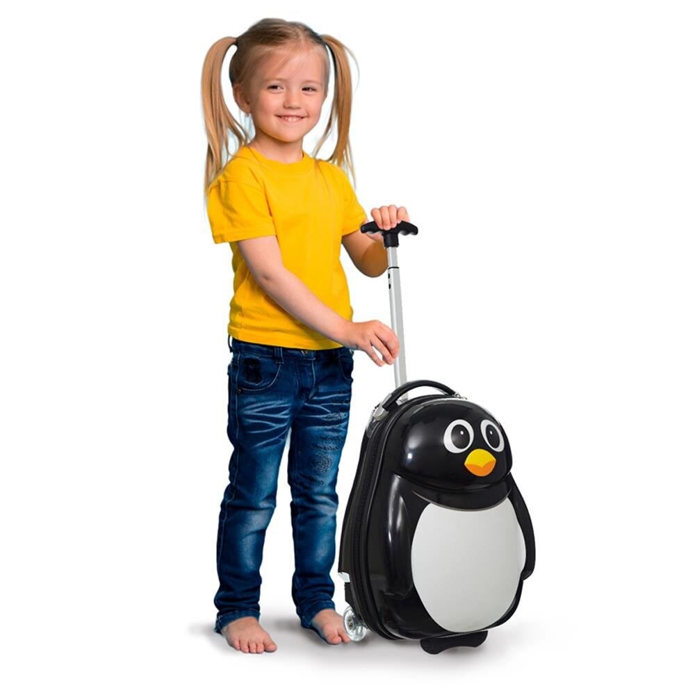 Troler (valiza) pentru copii, model pinguin - eMAG.ro