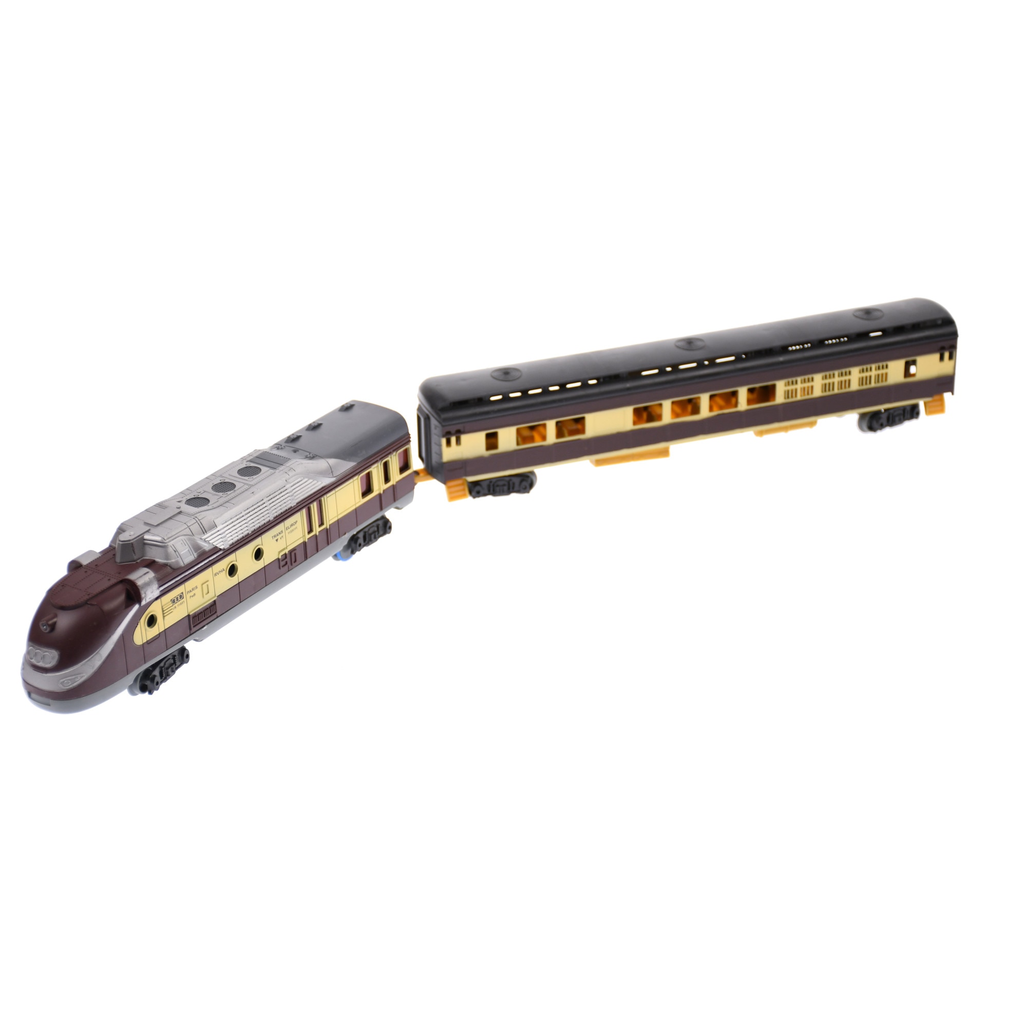 Set trenulet electric cu locomotiva si 3 vagoane, sine, gara - 130231 ...