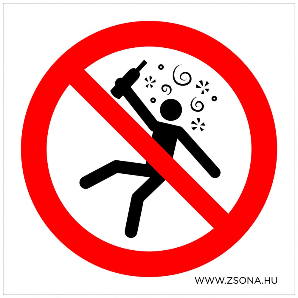 Ittas ember számára tilos! Műanyag tábla 150x150 mm - eMAG.hu