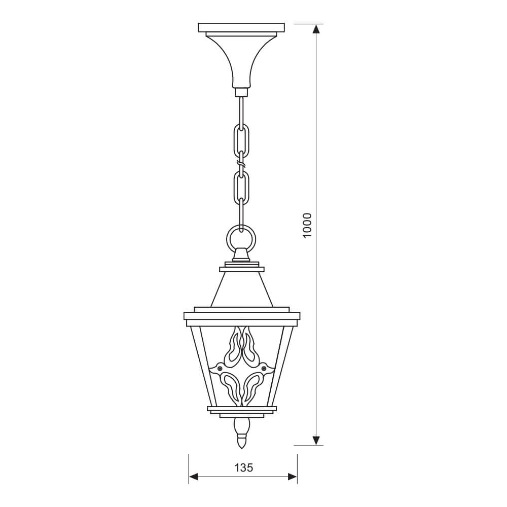 Pendul de exterior, 1 x E27, IP44, design modern, finisaj auriu ...