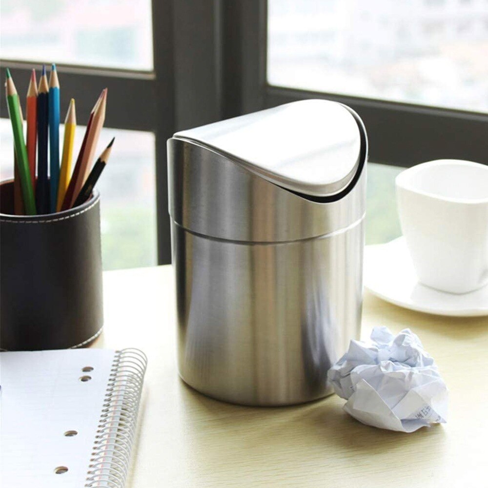Cos de gunoi pentru masa, Dutch House, inox, mini cos cu capac batant ...