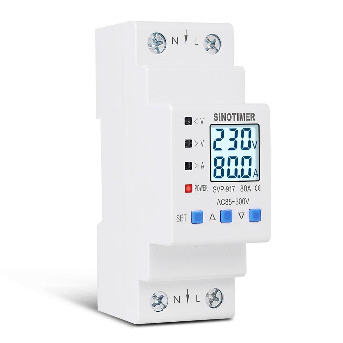 Releu siguranta digitala protectie tensiune, intre 1- 80A programabil ...