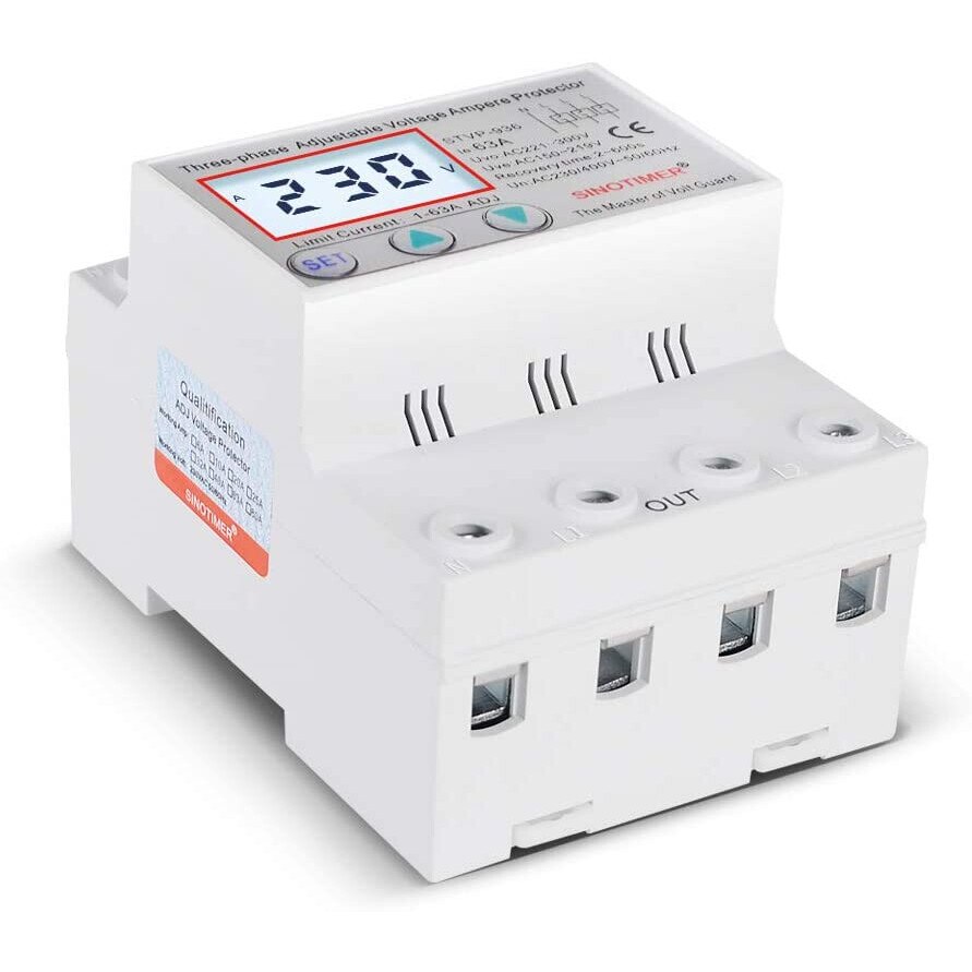 Releu TRIFAZIC siguranta digitala de protectie tensiune 380V ...