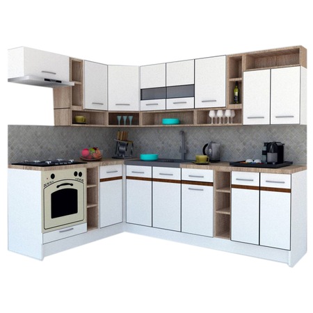 Set Bucatarie de Colt Genarom COSSY NEW ST 180-260, Alb - eMAG.ro