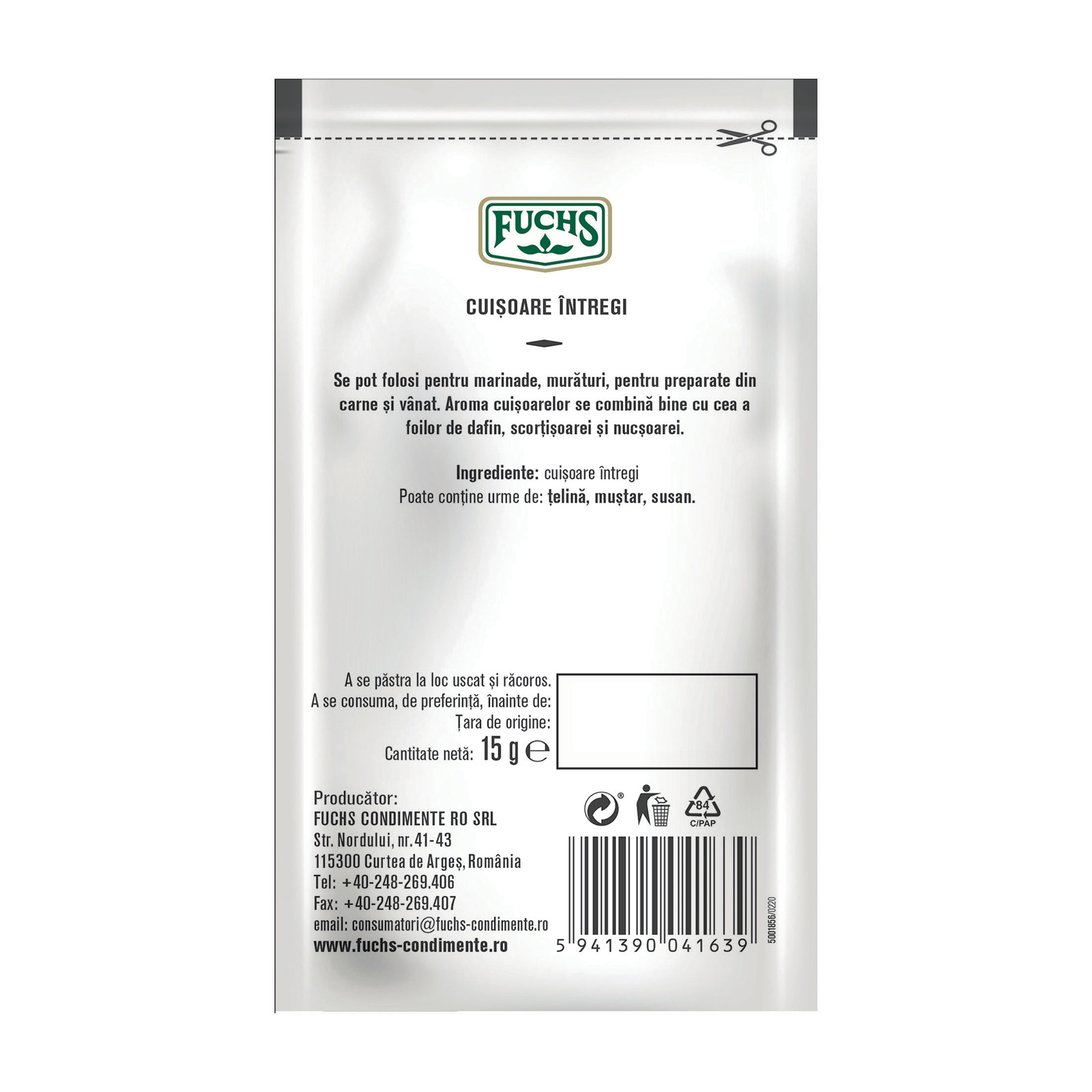 Cuisoare intregi, Fuchs, 15g - eMAG.ro