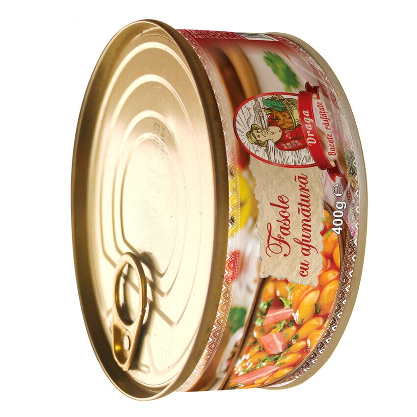 Conserva fasole cu afumatura, Draga, 400 g - eMAG.ro