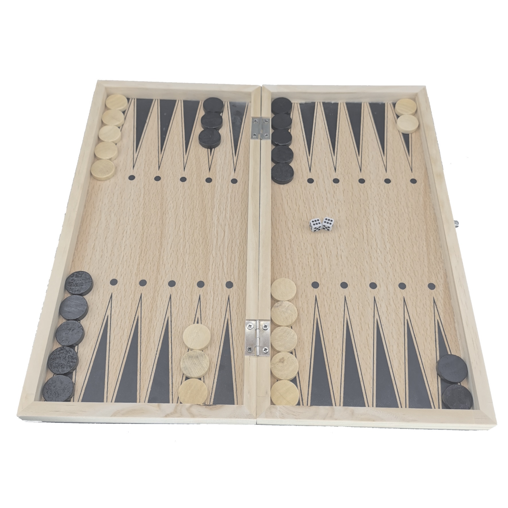 Joc sah si table din lemn crem cu negru ,34x34 cm, 2-3/13 - eMAG.ro