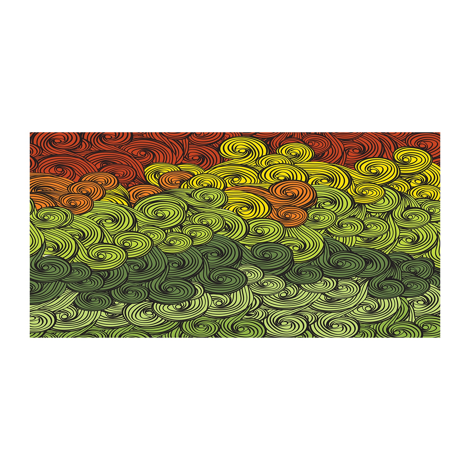 Pictura pe panza, Decorarea peretilor - Valuri colorate, 120 cm x 60 cm ...