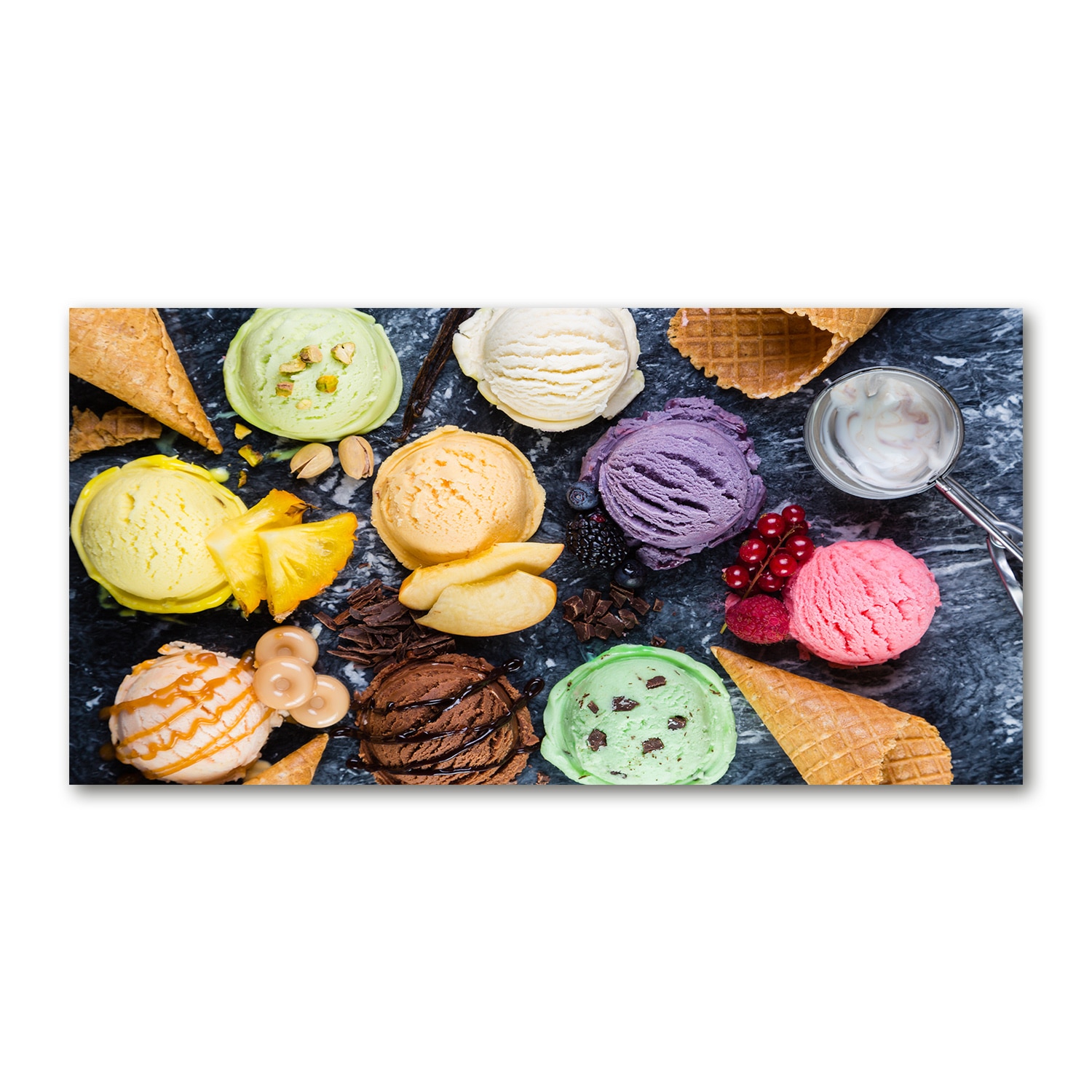 Pictura pe panza, 120x 60cm, Decorarea peretilor "Inghetata colorata ...