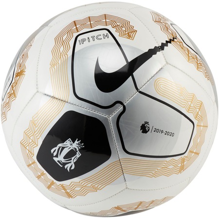 Футболна топка Nike Premier League Pitch, White/Gold/Metallic Silver, 5 ...