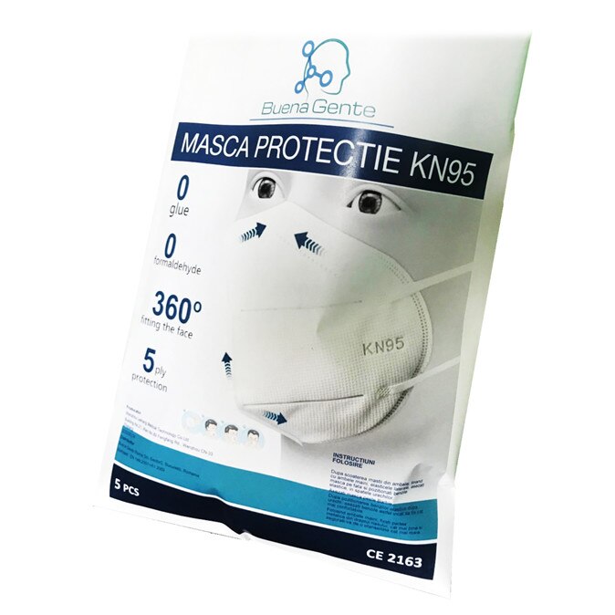 Set 10 Masca protectie N95 FFP2 KN95 Valva respiratorie Negru Sigilate ...