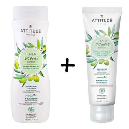 Pachet Gel de dus ecologic Attitude Superleaves hranire, frunze de ...