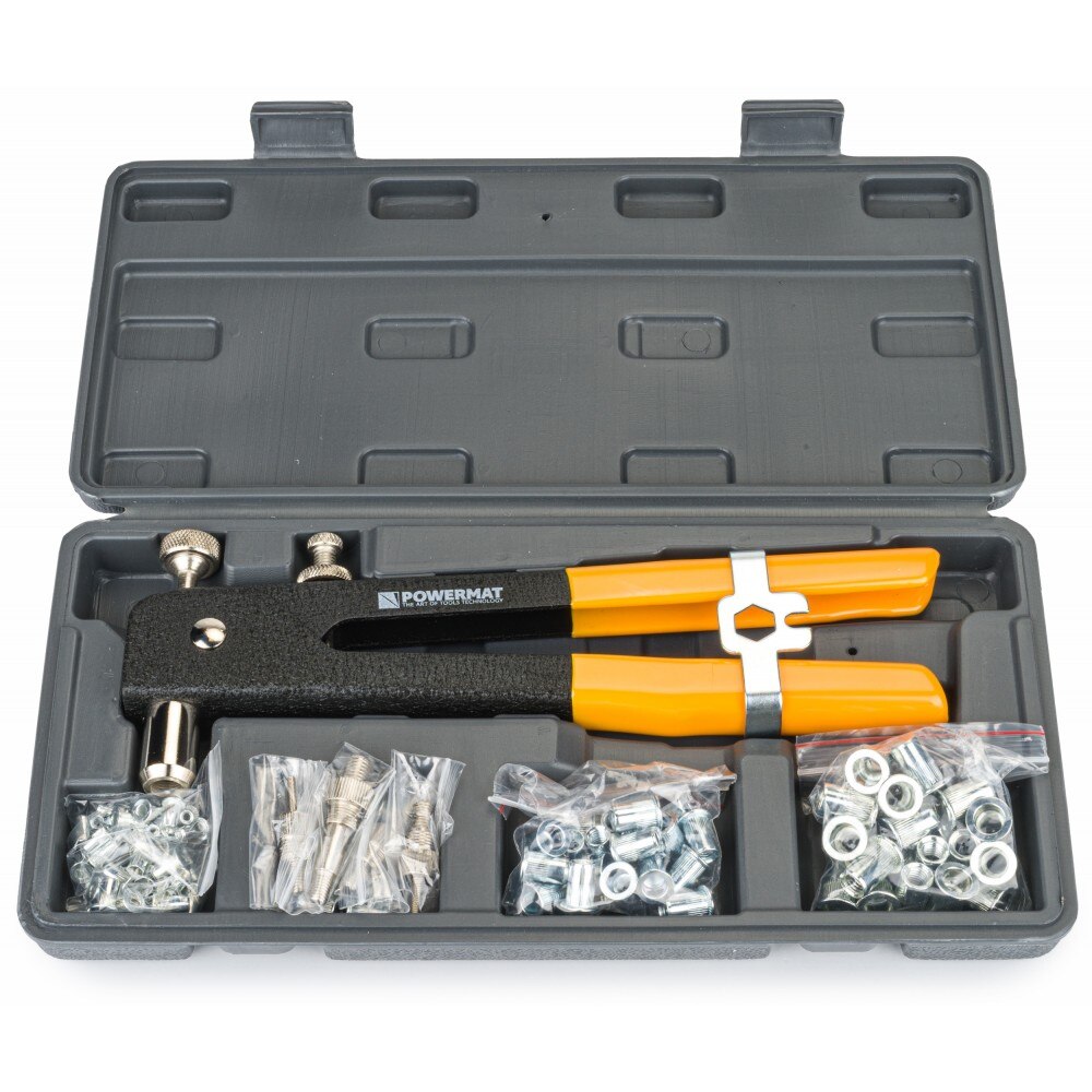 Pistol cleste de nituit popnituri 86 piese Powermat - eMAG.ro